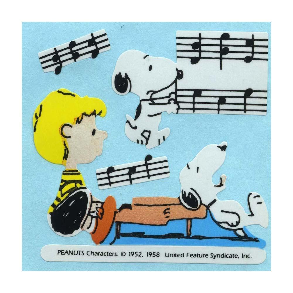 Maxi Stickers - Snoopy & Schroeder with Piano — NeedThatGift